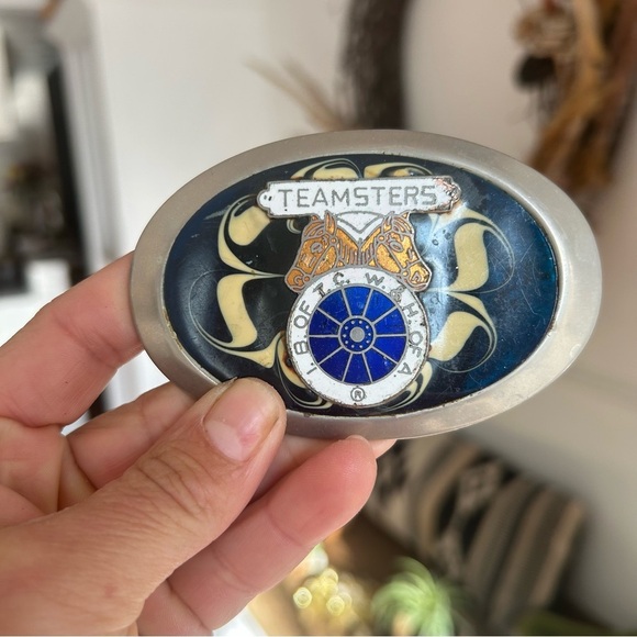 Teamsters | Accessories | Vtg Teamsters Ib Of Tc W H Of A Belt Buckle ...